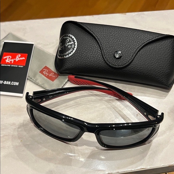 Ray-Ban | Accessories | Brand New Rayban Black And Red Sunglasses With ...